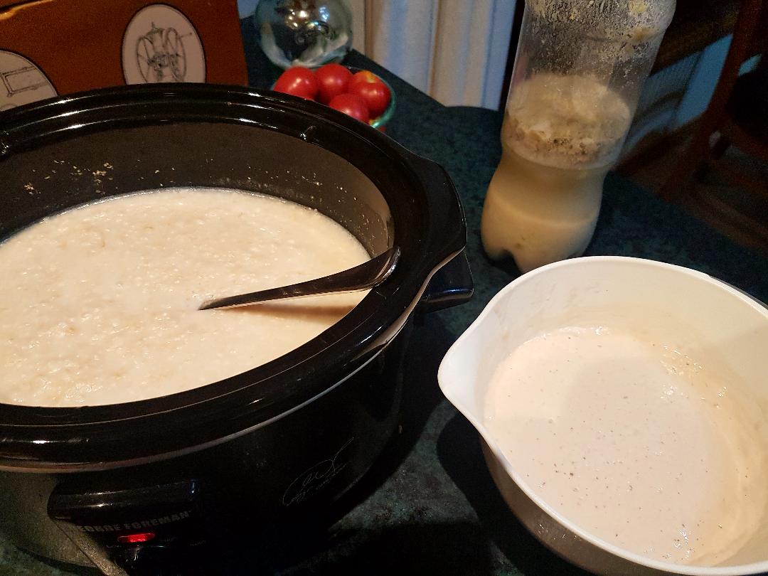 Porridge, slow cooked, on a cold and frosty morning
